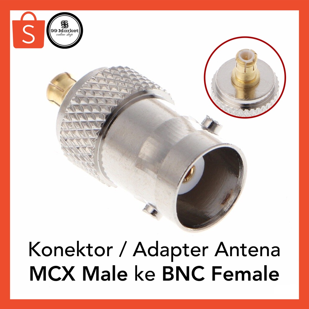 Jual Konektor MCX Male to BNC Female Adapter Connector RTL SDR Antena RF | Shopee Indonesia