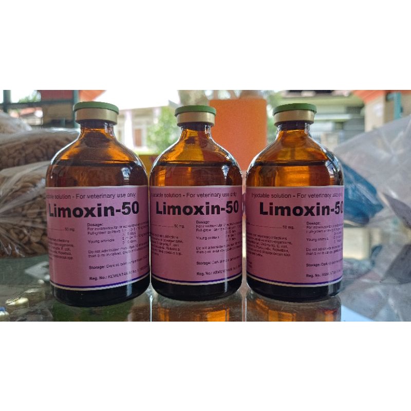 Jual LIMOXIN-50 INJEKSI 100 ML ANTIBIOTIK SPEKTRUM LUAS UNTUK HEWAN ...