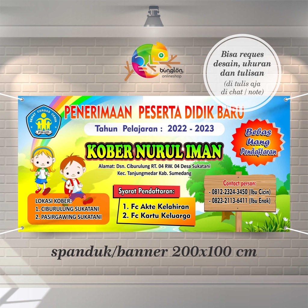 Jual Spanduk Banner Ppdb Penerimaan Siswa Baru Custom Indonesia Shopee