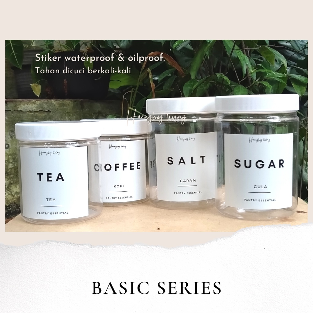 Jual Toples Tempat Penyimpanan Gula Terigu Free Stiker Label Aesthetic ...
