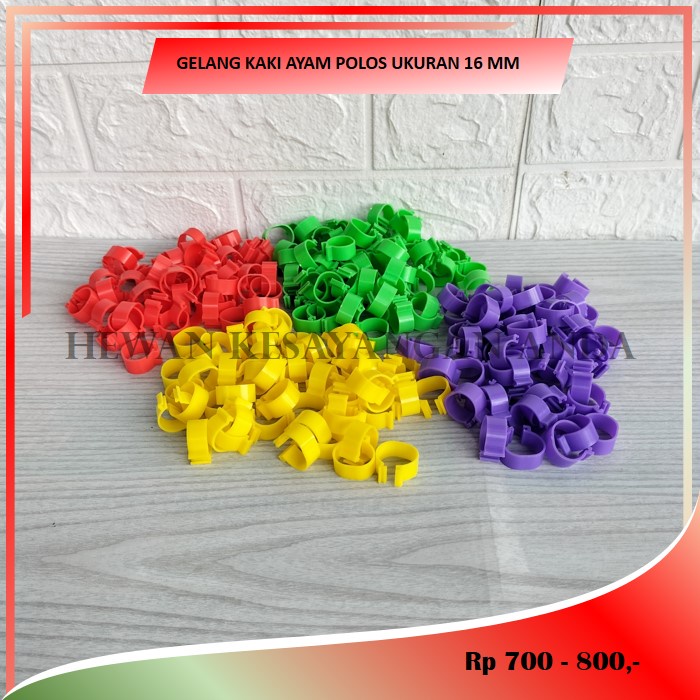 Jual Gelang Jepit Kaki ayam / ring kaki ayam ukuran 16mm - Polos Tanpa ...