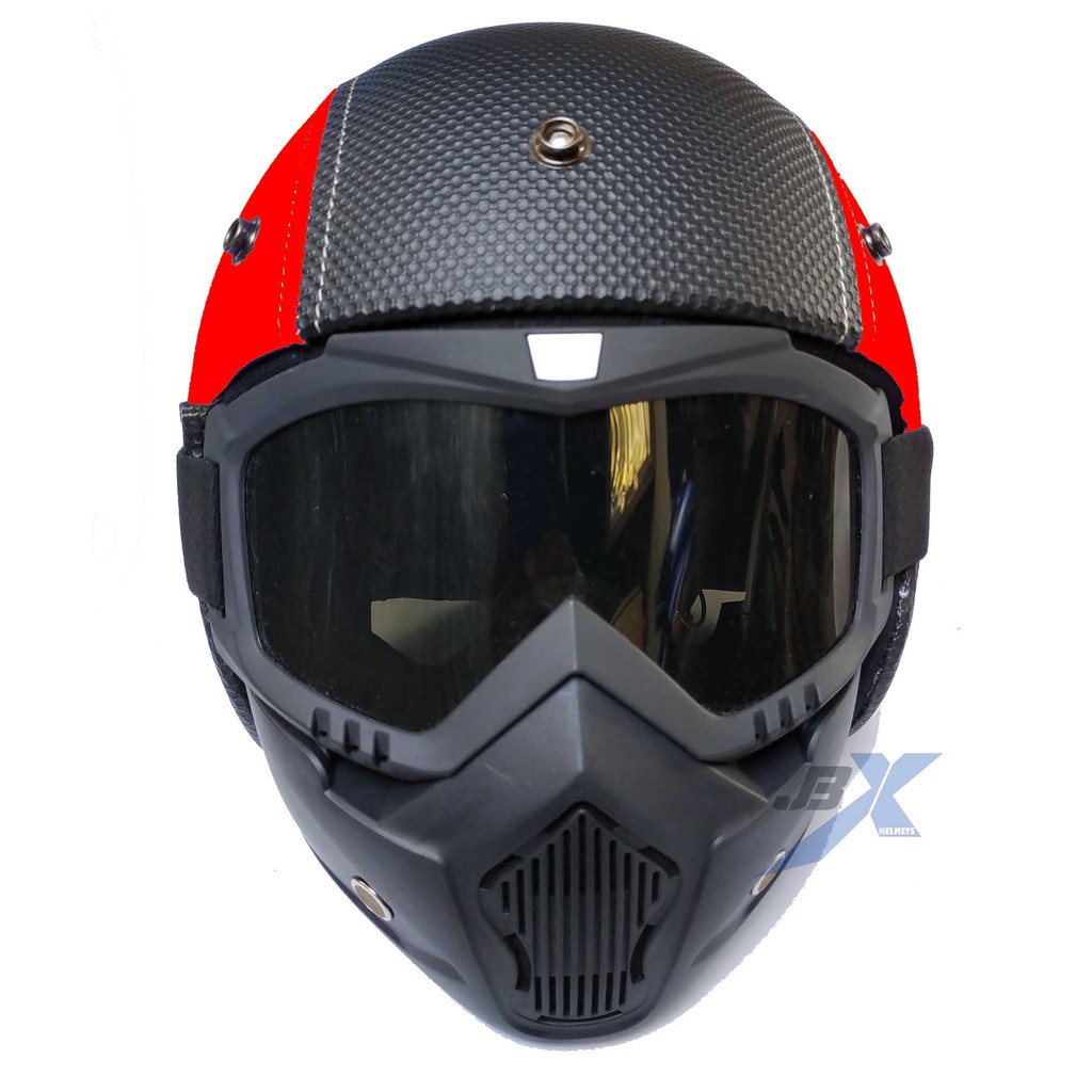 Jual Helm Retro Google Mask Keren Model Mods and rockers Vespa Helm ...