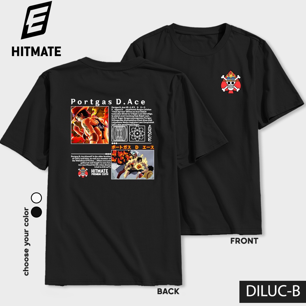 Jual kaos Baju Wibu Anime Manga One piece Portgas D Ace Terbaru anime ...