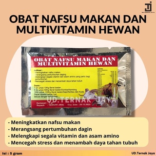 Jual Multivitamin dan Obat Nafsu Makan Hewan 1 box isi 50 Sachet untuk ...