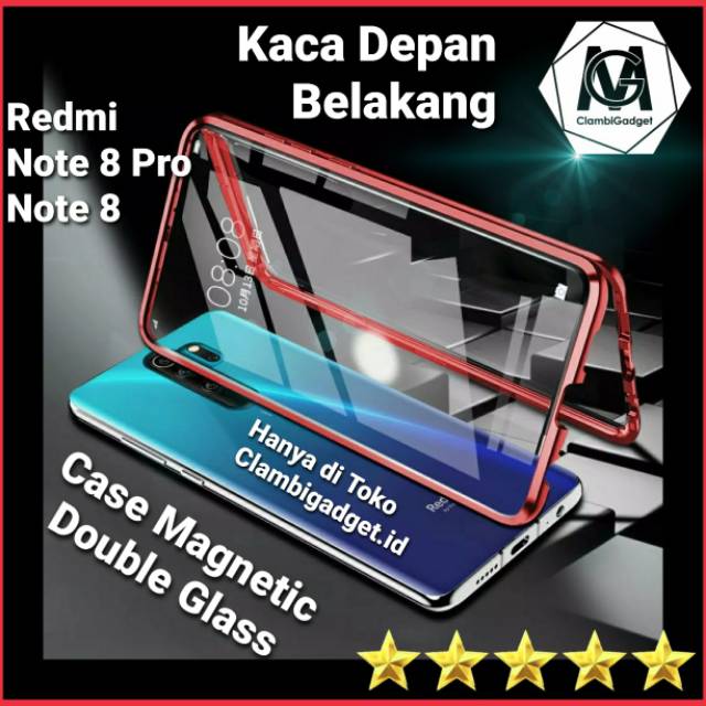 Jual Case Redmi Note 8 Pro Note 8 Magnetic Double Glass Magnetik Magnet ...