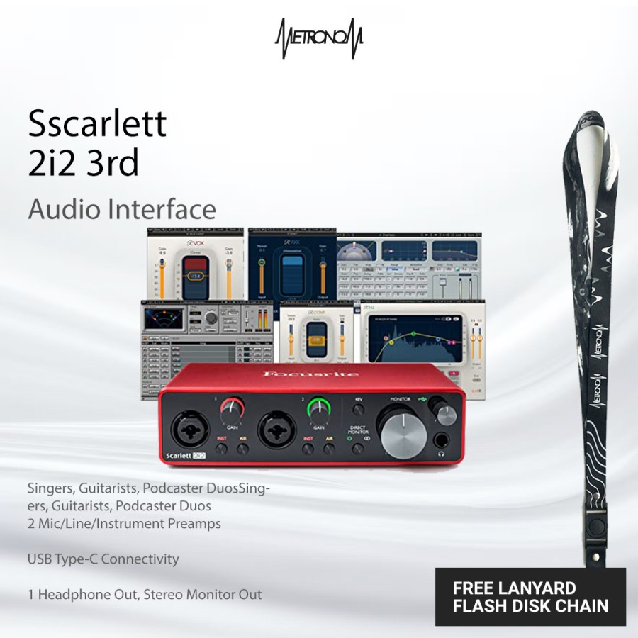 Jual Soundcard Focusrite Scarlett 2i2 3rd Gen Audio Inteface | Shopee ...