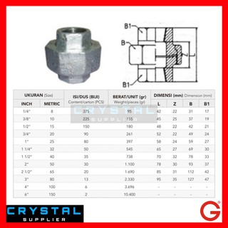 Jual WATER MUR GALVANIS BESI 4" G BRAND DRAT BSPT / MOER MOOR | Shopee ...