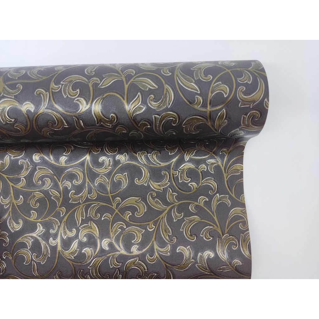 Jual wallpaper dinding batik hitam gold wallpaper dinding kamar tidur ...