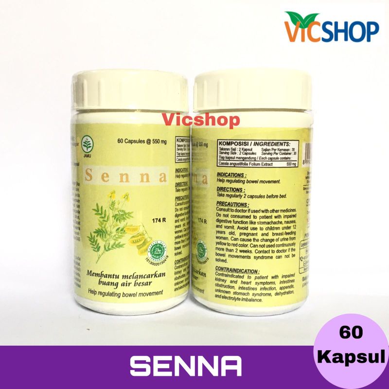 Jual SENNA 60 kapsul /obat herbal menurunkan berat badan | Shopee Indonesia