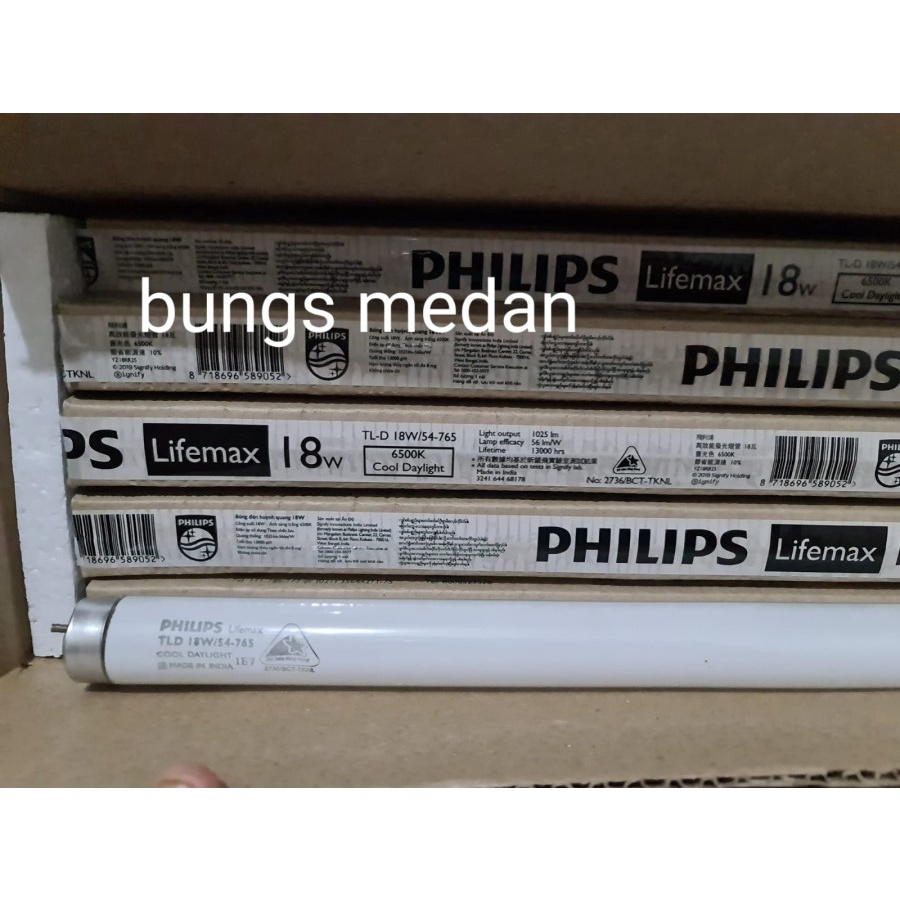 Jual PHILIPS LAMPU TL 18W PUTIH 18 WATT TL-D TLD NEON T8 18 W 18WATT 54 | Shopee Indonesia