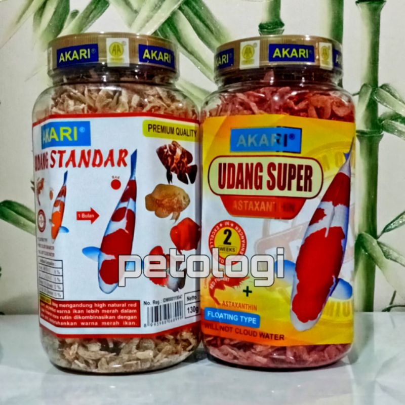 Jual Akari Udang Standar Super Astaxanthin 130 Gram Pakan Ikan Predator ...