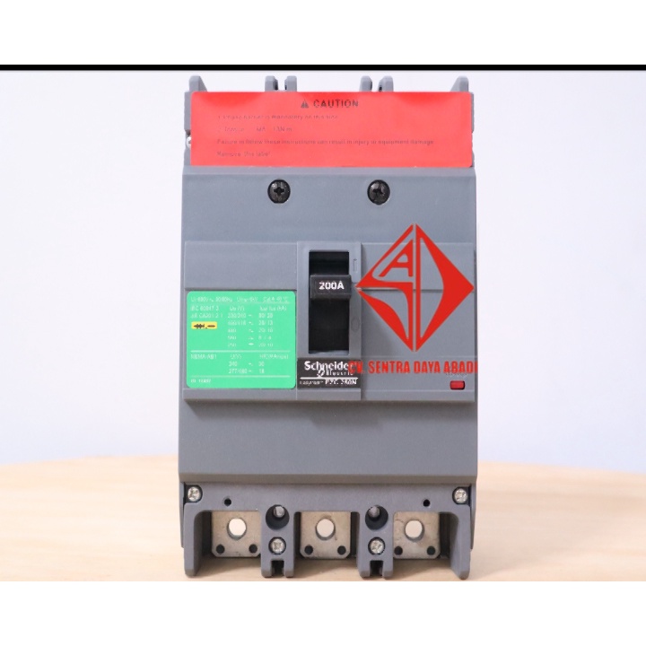 Jual MCCB Schneider EZC250N 3x200A EZC250N3200 EZC 250 N 3P 200A EasyPact | Shopee Indonesia
