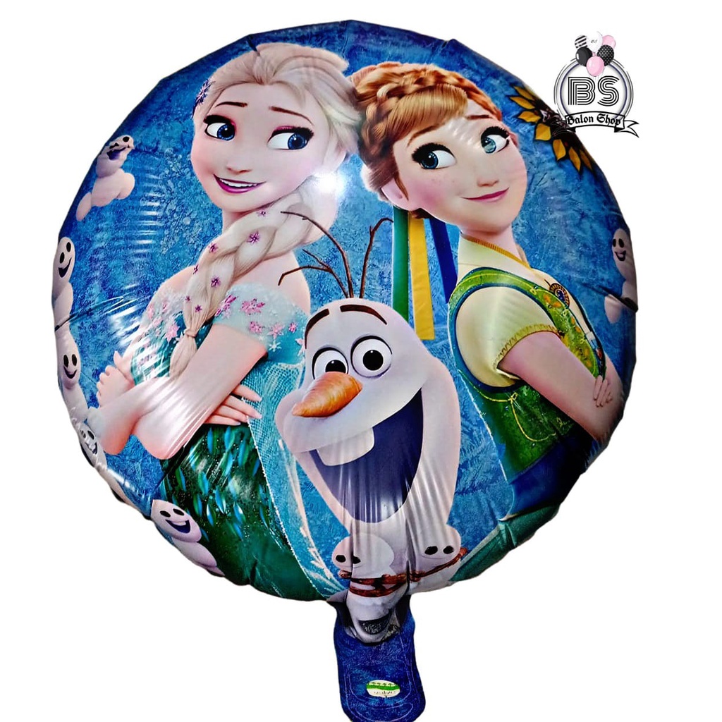 Jual BALON FOIL BULAT MOTIF FROZEN | BALON FOIL BULAT BIRTHDAY PARTY ...