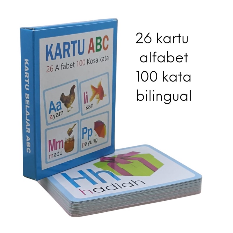 Jual Flash card huruf alfabet kartu abc Indonesia|Shopee Indonesia