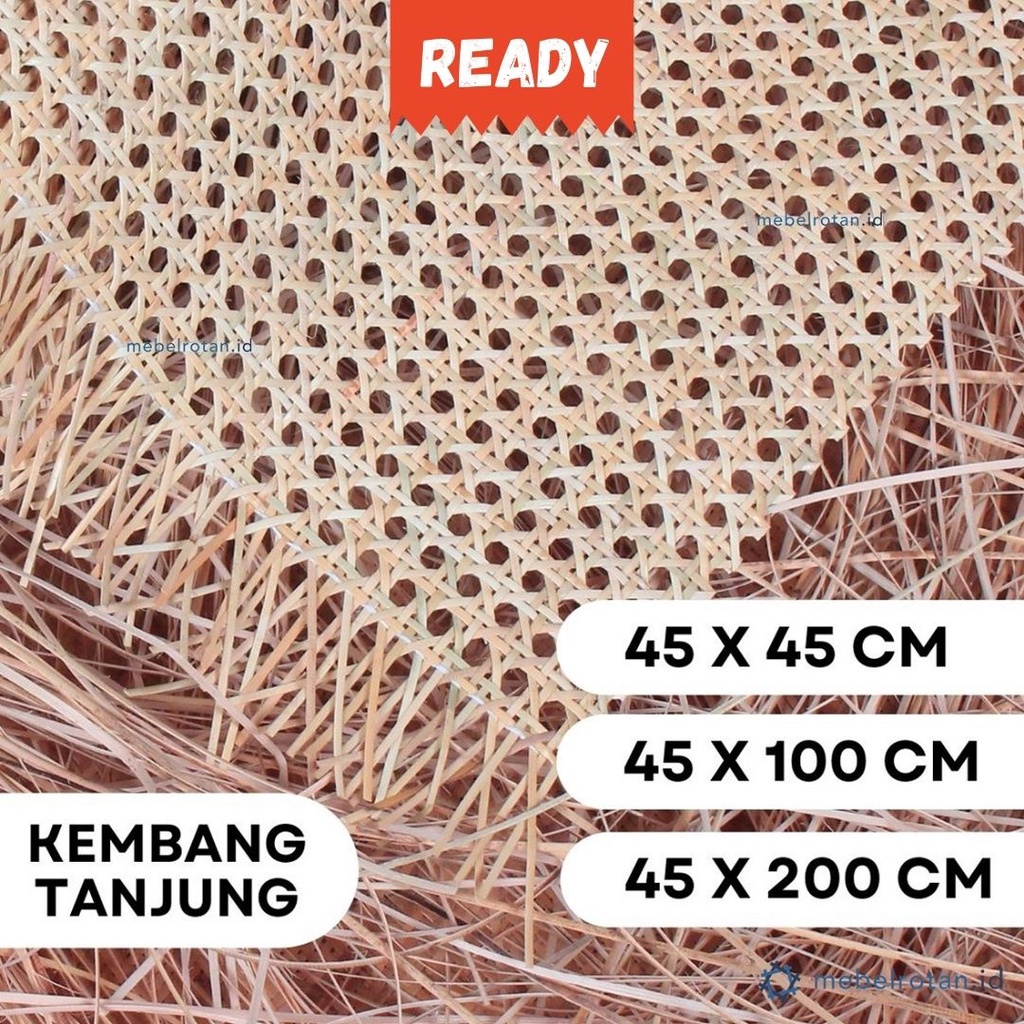 Jual [FREE ONGKIR] Anyaman Rotan Lembaran | Webbing Kembang Tanjung 45 ...