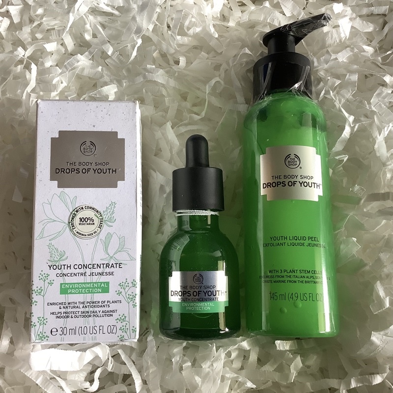 Jual BUNDLE The Body Shop Drops of Youth Liquid Peel and Concentrate ...