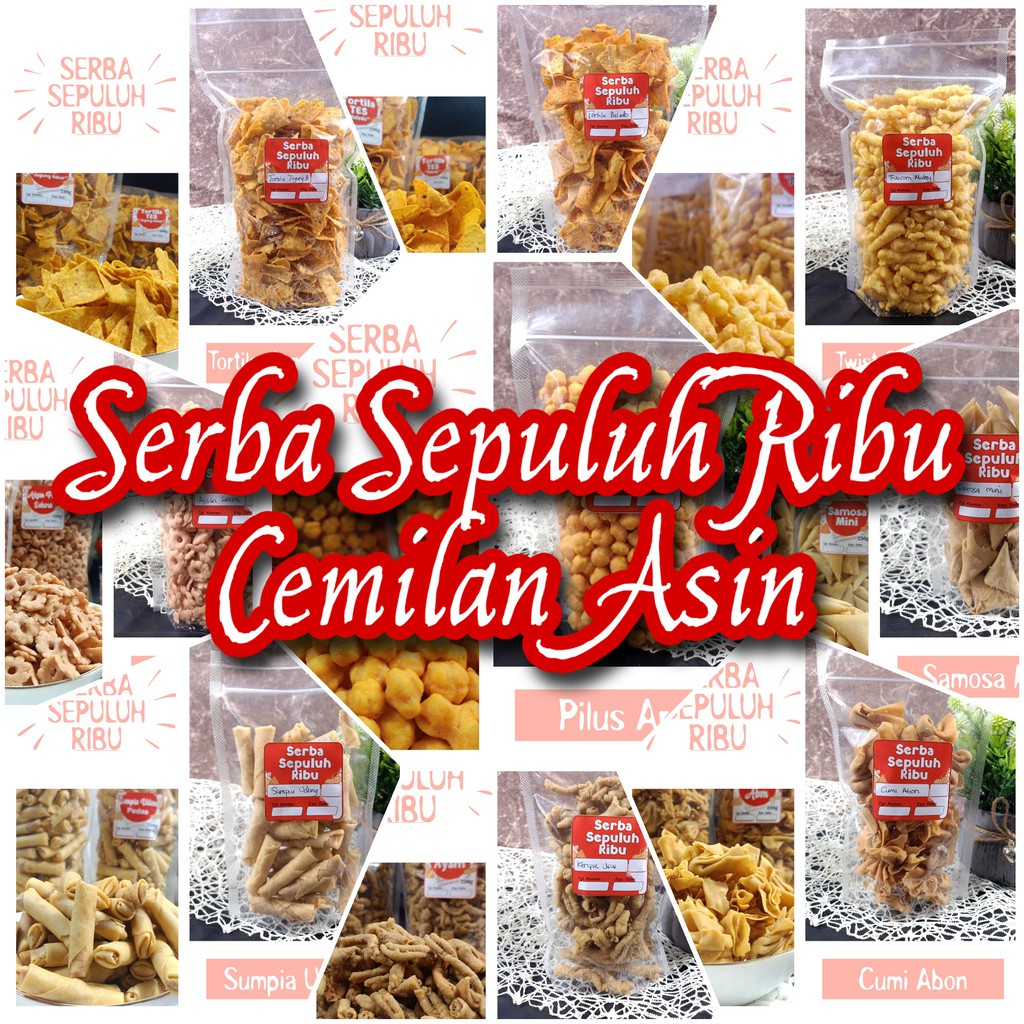 Jual Serba Sepuluh Ribu Cemilan Asin Part 2 | Snack Kiloan | Jajanan ...