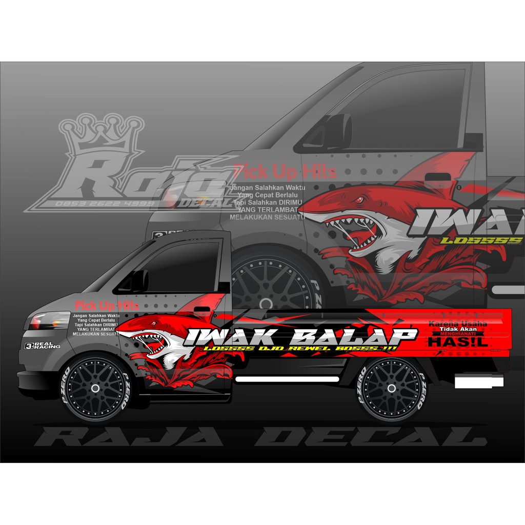 Jual Sticker Decal Fullbody Pick UP APV Mega Carry Iwak Balap Indonesia ...