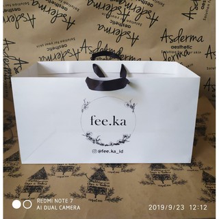 Custom Paper bag bahan Ivory tebal cocok untuk Paperbag Baju, Paperbag ...