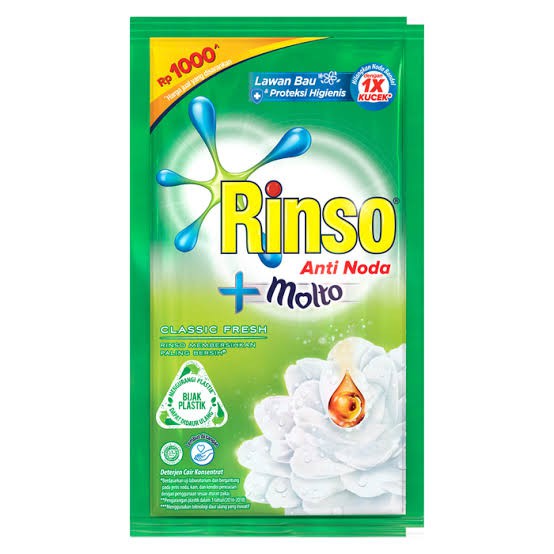 Jual Rinso Anti Noda + Molto Cair Sachet | Shopee Indonesia