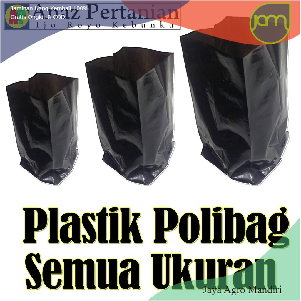 Jual Plastik Polibag Hitam Kharisma 250 Gram Semua Ukuran - Media Tanam ...