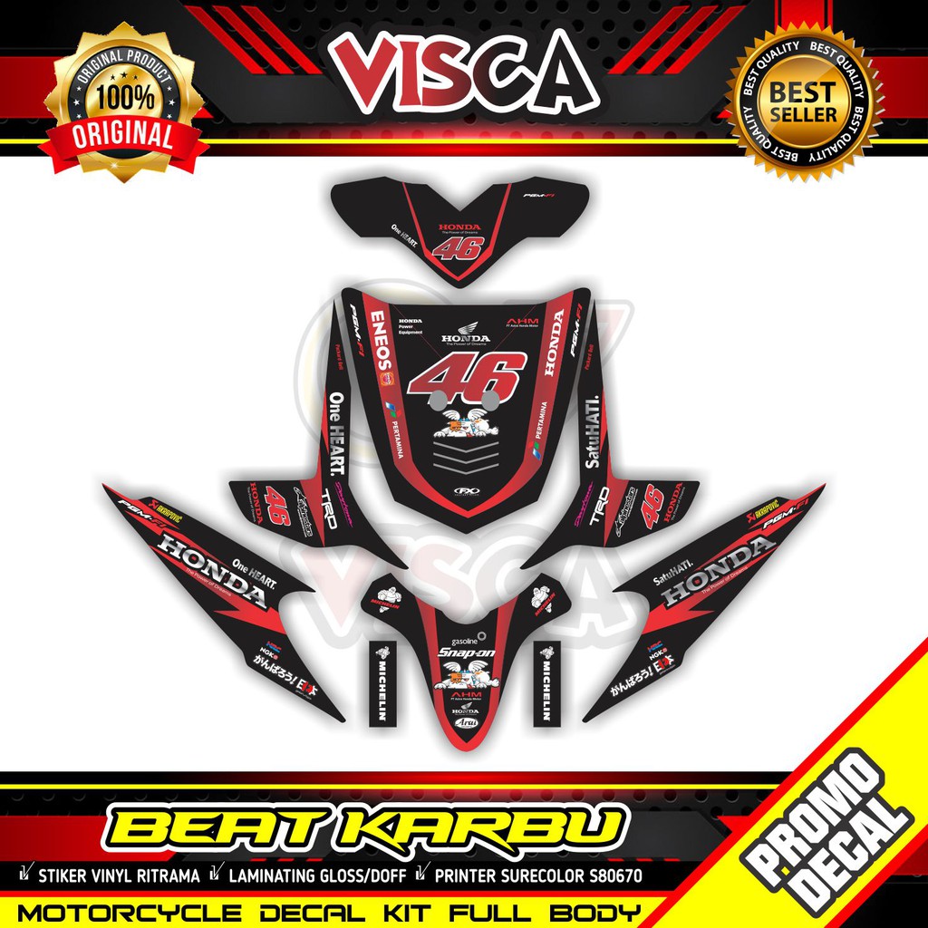Jual Decal Beat Karbu Full Body Stiker Beat Karbu Full Body Striping ...