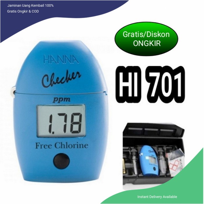 Jual Hanna instruments HI 701 Free Chlorine Colorimeter Checker HC ...