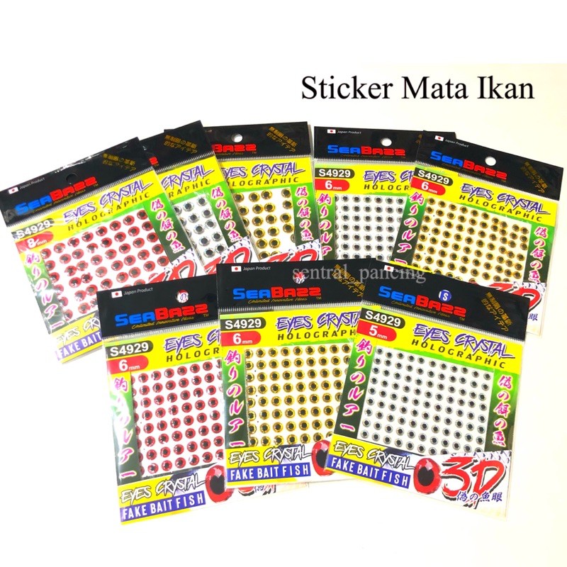 Jual Sticker Mata Ikan 3D Holographic Seabass Indonesia|Shopee Indonesia