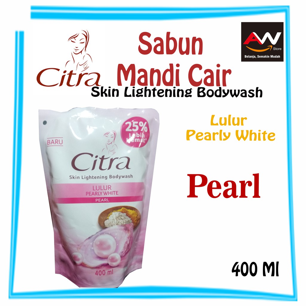 Jual Citra Sabun Cair Pearl 400 ml Skin lighening bodywash lulur Pearly ...