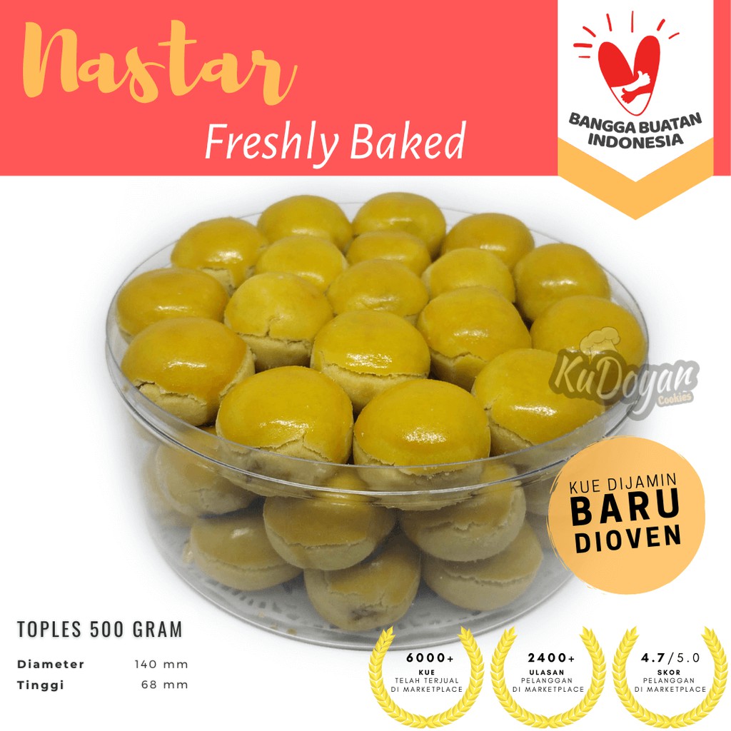 Jual Kue Nastar Nanas Wisman Home-made 500 gram 1/2 kg Kudoyan ...