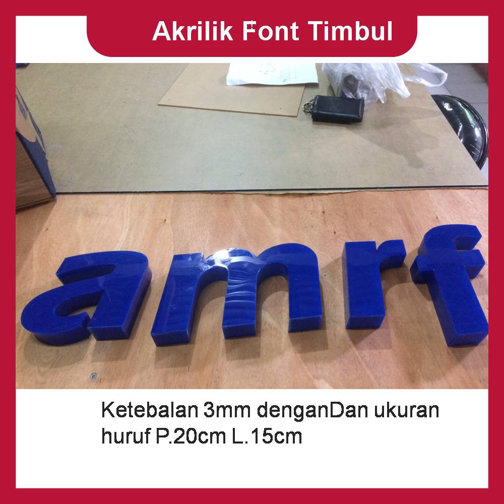 Akrilik Font Huruf Timbul Custom 3D | Shopee Indonesia