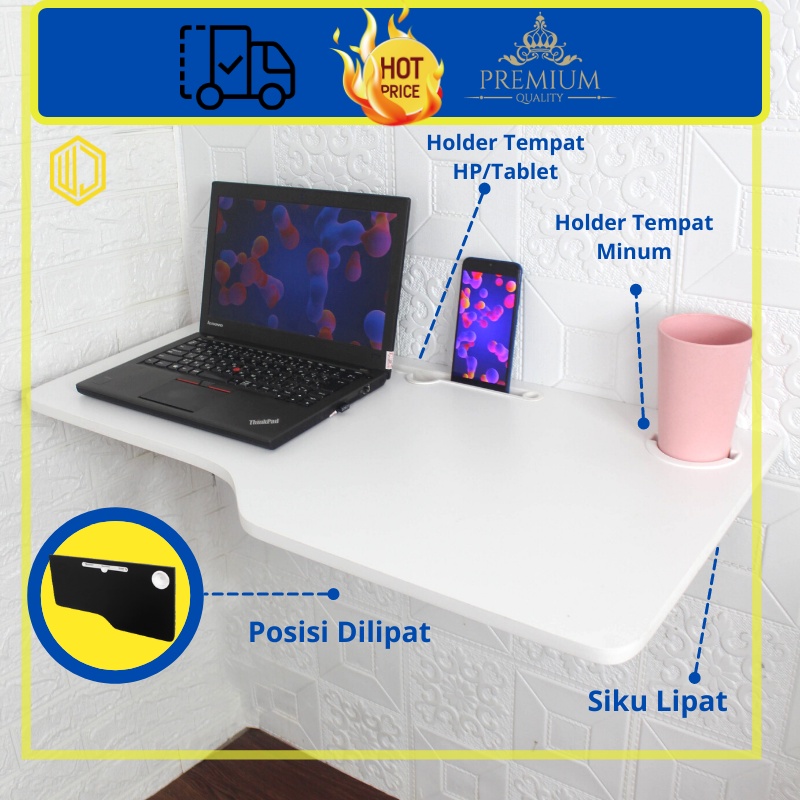 Jual Meja Lipat Tempel Dinding Minimalis Kekinian Serbaguna - Meja ...
