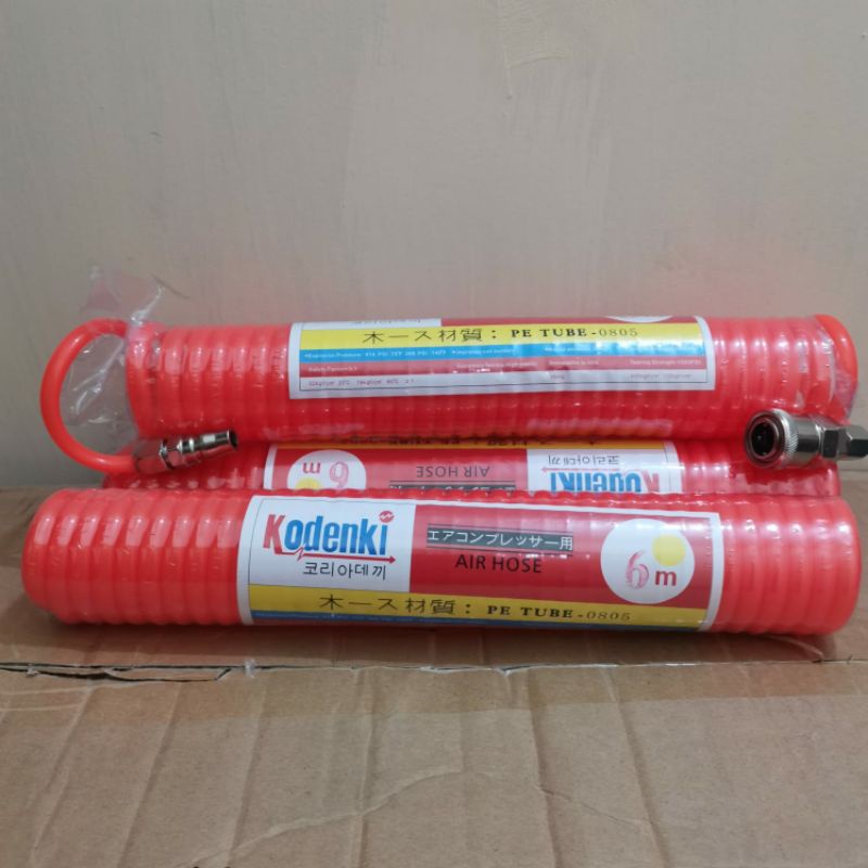 Jual selang recoil Kodenki 6 meter selang angin kompresor spiral 6m ...