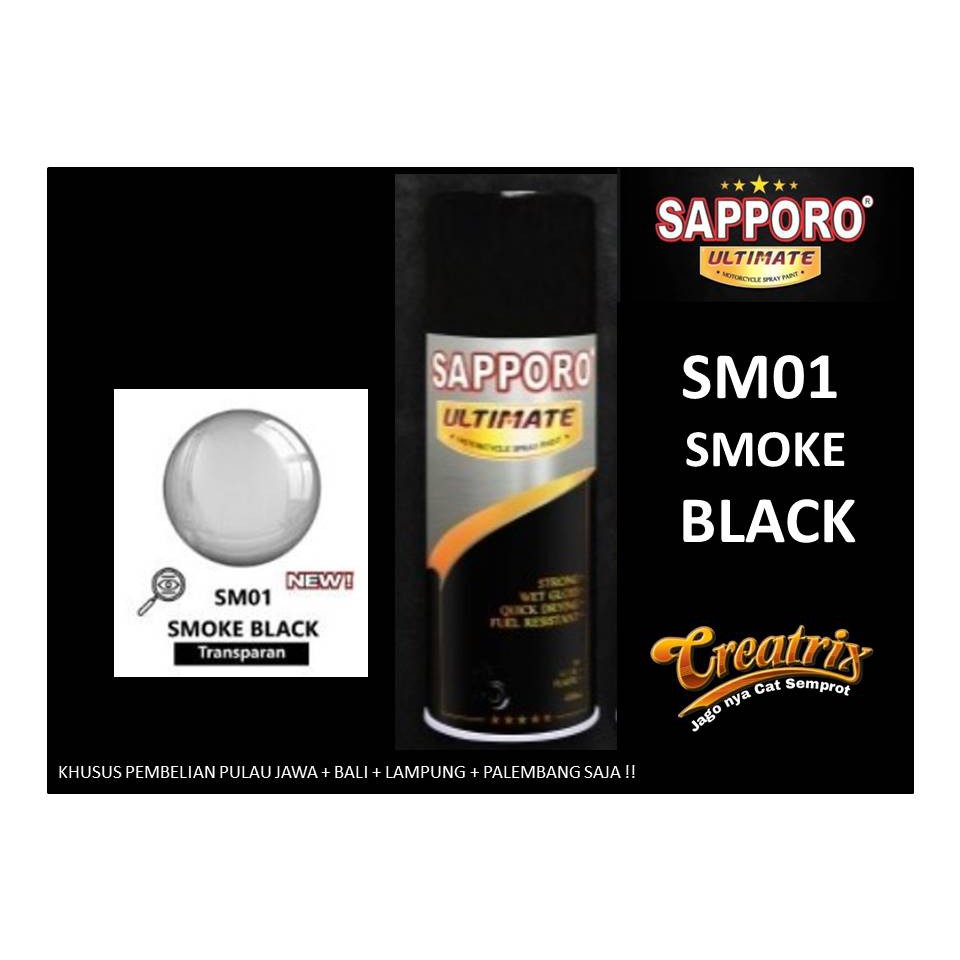 Jual Sapporo Ultimate SM01 Smoke Black / Sapporo Spray | Shopee Indonesia