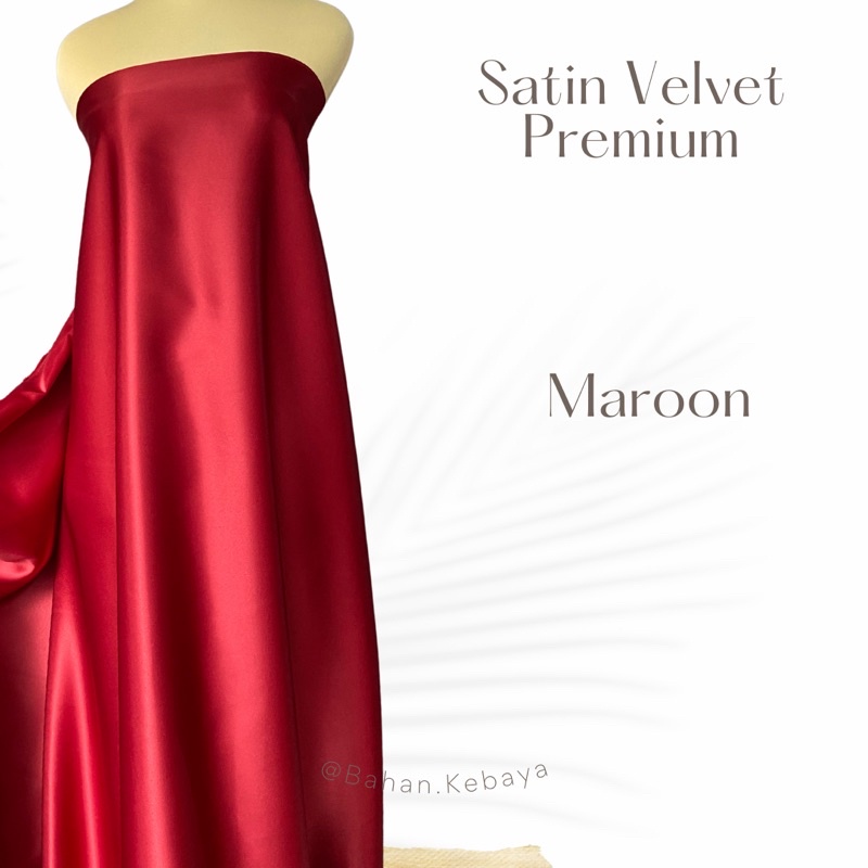 Jual Kain Satin Saten Silk Velvet Premium Bahan Kebaya Dress Bridesmaid ...