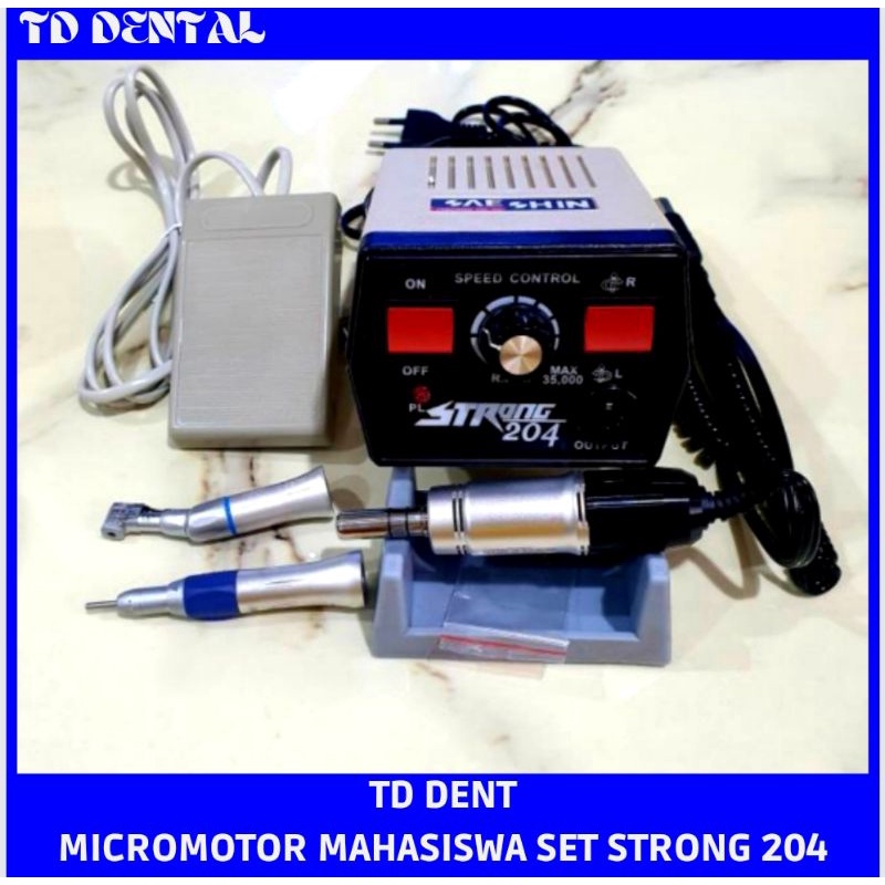 Jual MICROMOTOR STRONG 204 MAHASISWA/MICROMOTOR SET CONTRA DAN STRAIGHT ...
