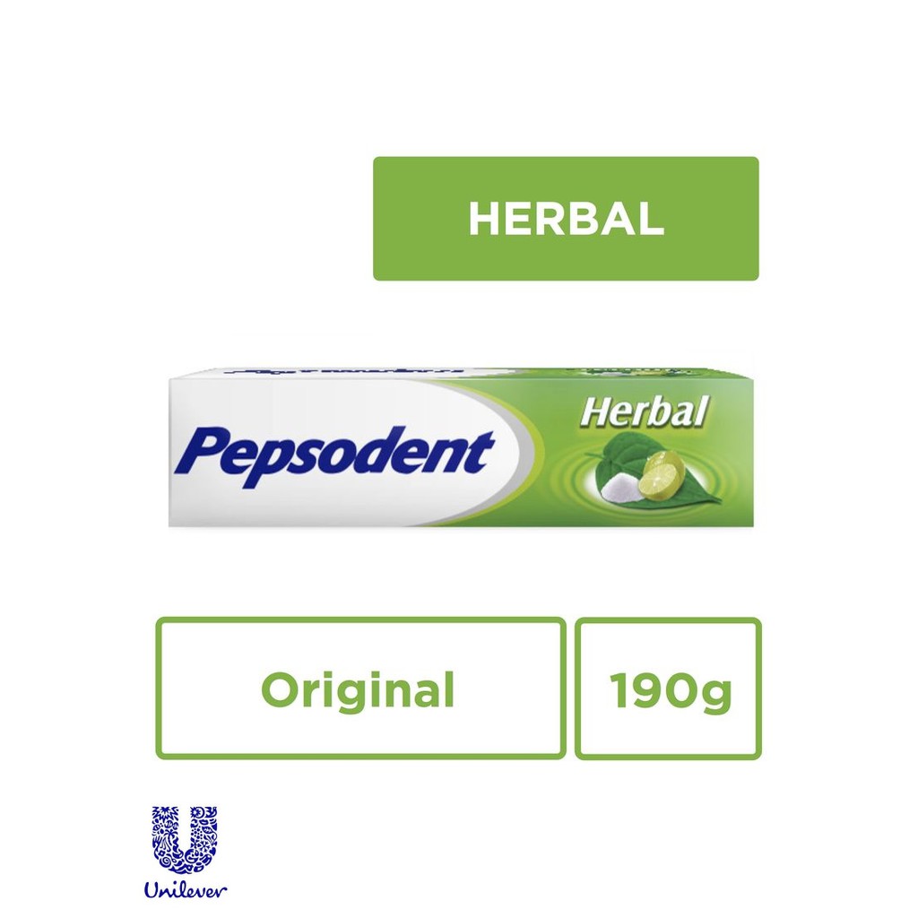 Jual PASTA GIGI PEPSODENT 190 GR HERBAL MURAH | Shopee Indonesia
