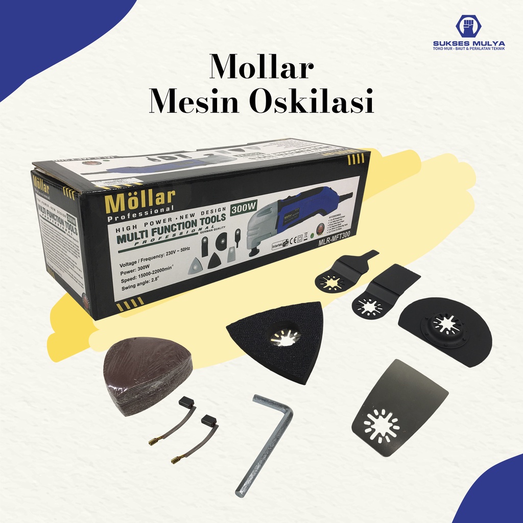 Jual Mollar MFT300 Mesin Oskilasi Multiguna Oscillating Tool Cutter ...