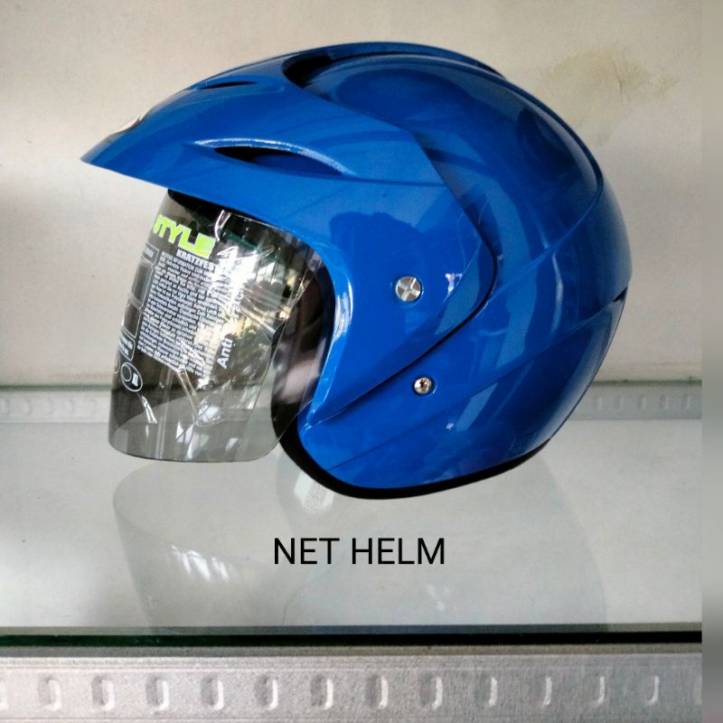 Jual HELM HIU NICO SOLID BLUE MILD ONGKIR 2KG | Shopee Indonesia