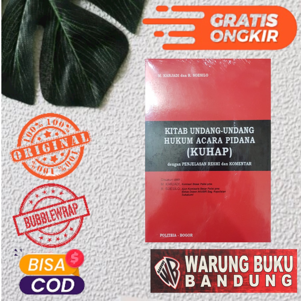 Jual BUKU KUHAP SOESILO : KITAB UNDANG-UNDANG HUKUM ACARA PIDANA DENGAN ...