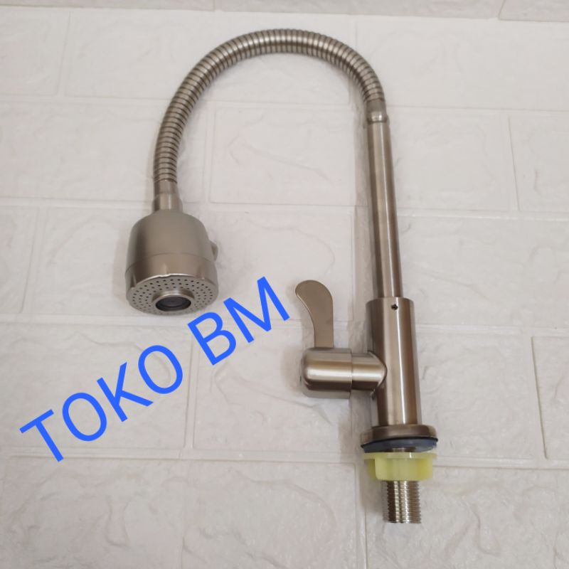 Jual kran dapur model tanem stainless sus 304/kran air cuci piring ...