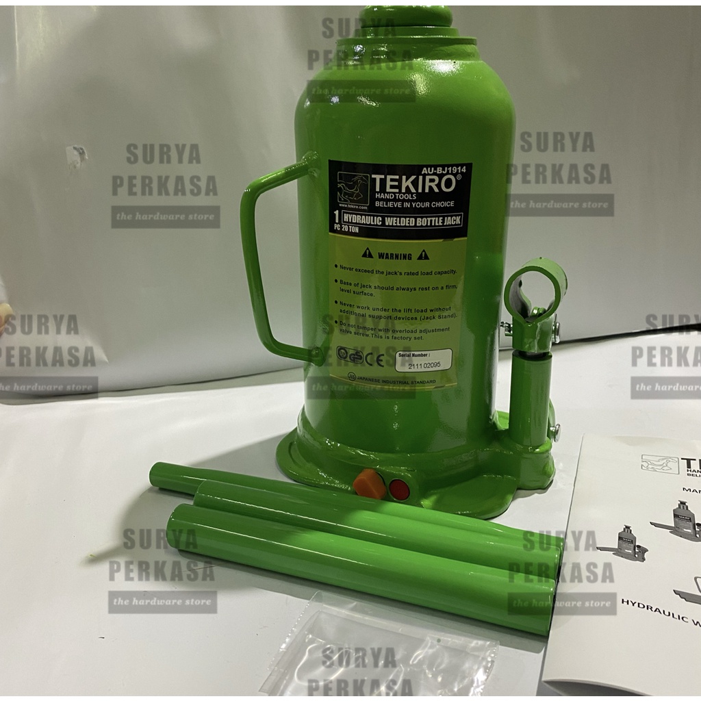 Jual DONGKRAK MOBIL TRUK BENTUK BOTOL 20 TON / 20T TEKIRO / HYDRAULIC ...