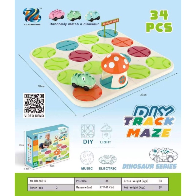 Jual DIY Maze Track Set Educational Toy Maze Sound & Light Track ...