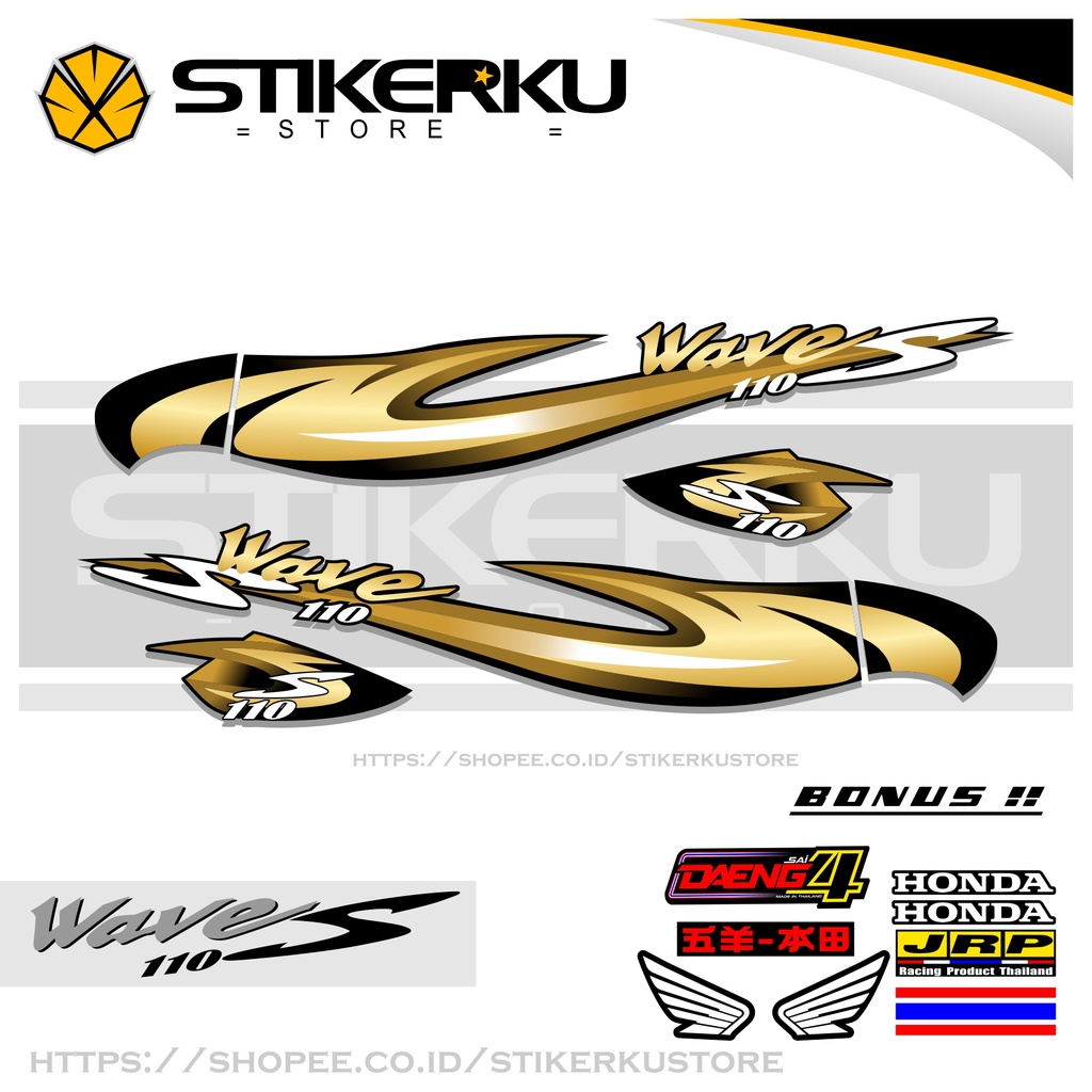 Jual STICKER STRIPING WAVE S 110 / SUPRA X / SUPRA FIT / STOCK DECAL ...