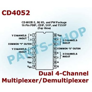 Jual CD4052BD CD4052 CMOS Dual 4-Channel Multiplexer/Demultiplexer 4052 ...