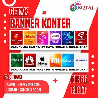 Jual Spanduk Banner Konter Portrait / Renda Portrait / Spanduk Operator Cellular | Shopee Indonesia