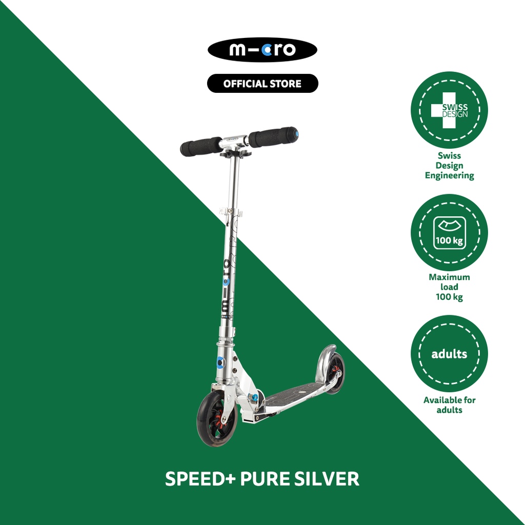 Jual Micro Speed Plus Pure Silver - Skuter Dewasa | Shopee Indonesia