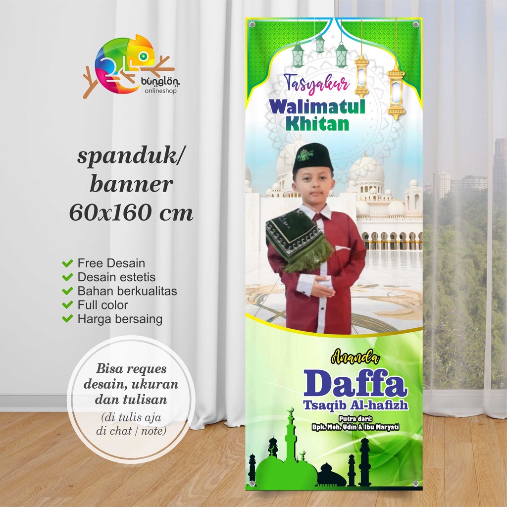 Jual Size 60x160 Cm, Spanduk Banner Tasyakur Khitanan Murah Indonesia ...