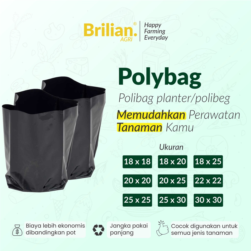 Jual Polibag Tanaman Polybag Hitam Ukuran 18cm x 18cm | Shopee Indonesia