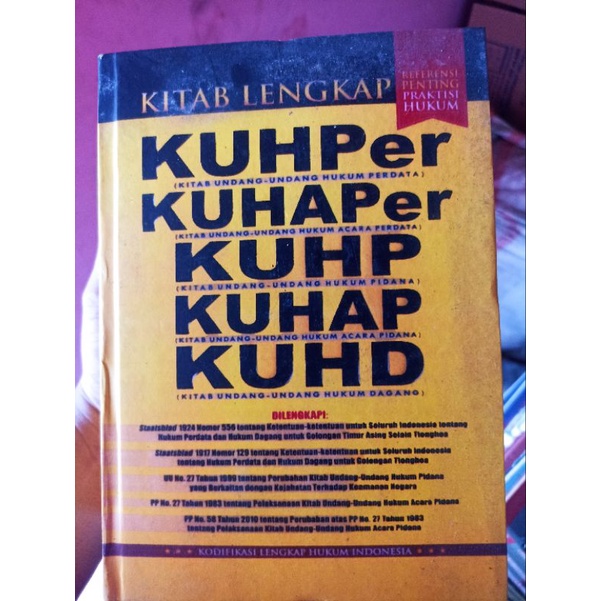 Jual Kitab Lengkap KUHPer KUHAPer KUHP KUHAP KUHD | Shopee Indonesia